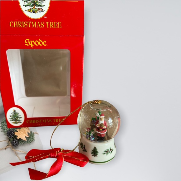 Spode | Holiday | Spode Christmas Tree Santa Snow Globe Ornament New In ...
